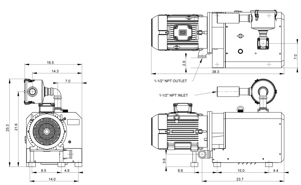 PCX105 Rotary Claw Compressor | Airtech Vacuum