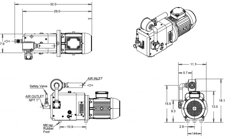 PCX60 Rotary Claw Compressor | Airtech Vacuum
