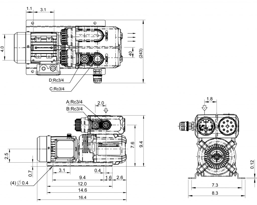 KRF-08 ORION Dry Rotary Vane Pumps | Airtech Vacuum